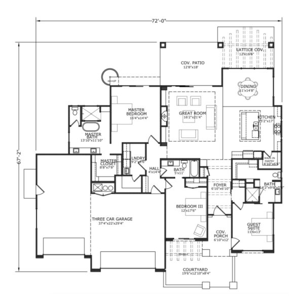 Plan 2345 - Single Story - Cortney Haslem Design